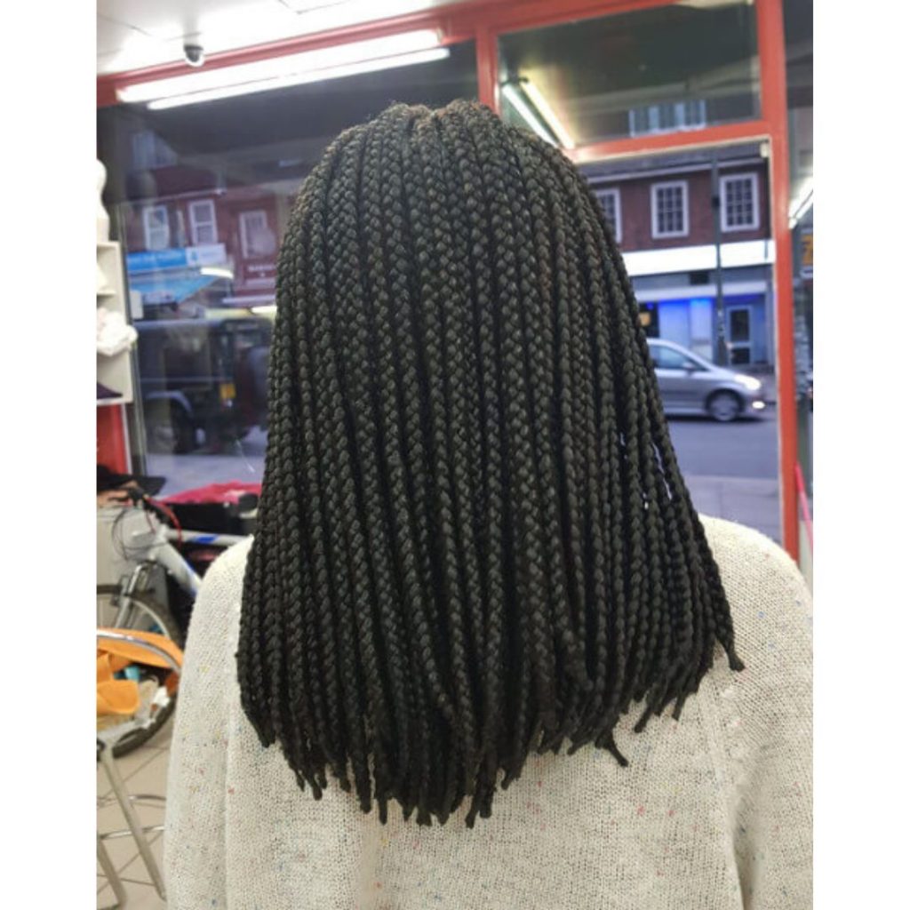 shoulder length box braids bob - FroHub